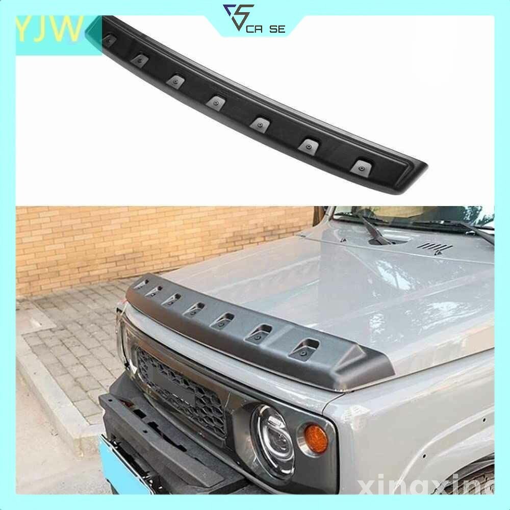Дефлектор капота Suzuki Jimny JB64 JB74 2019-2024 — защита от камней и песка, черный ABS, установка без сверления