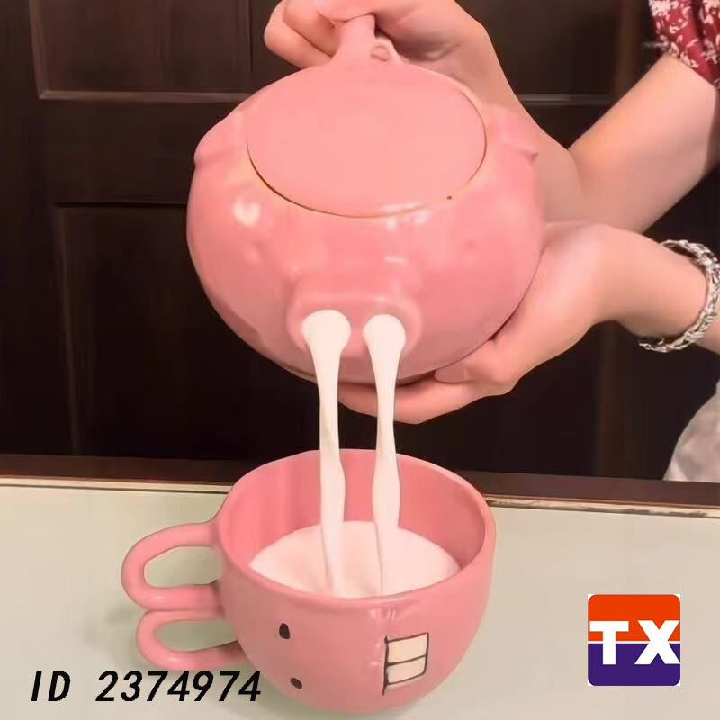 Керамический чайник с чашкой для воды-бытовой