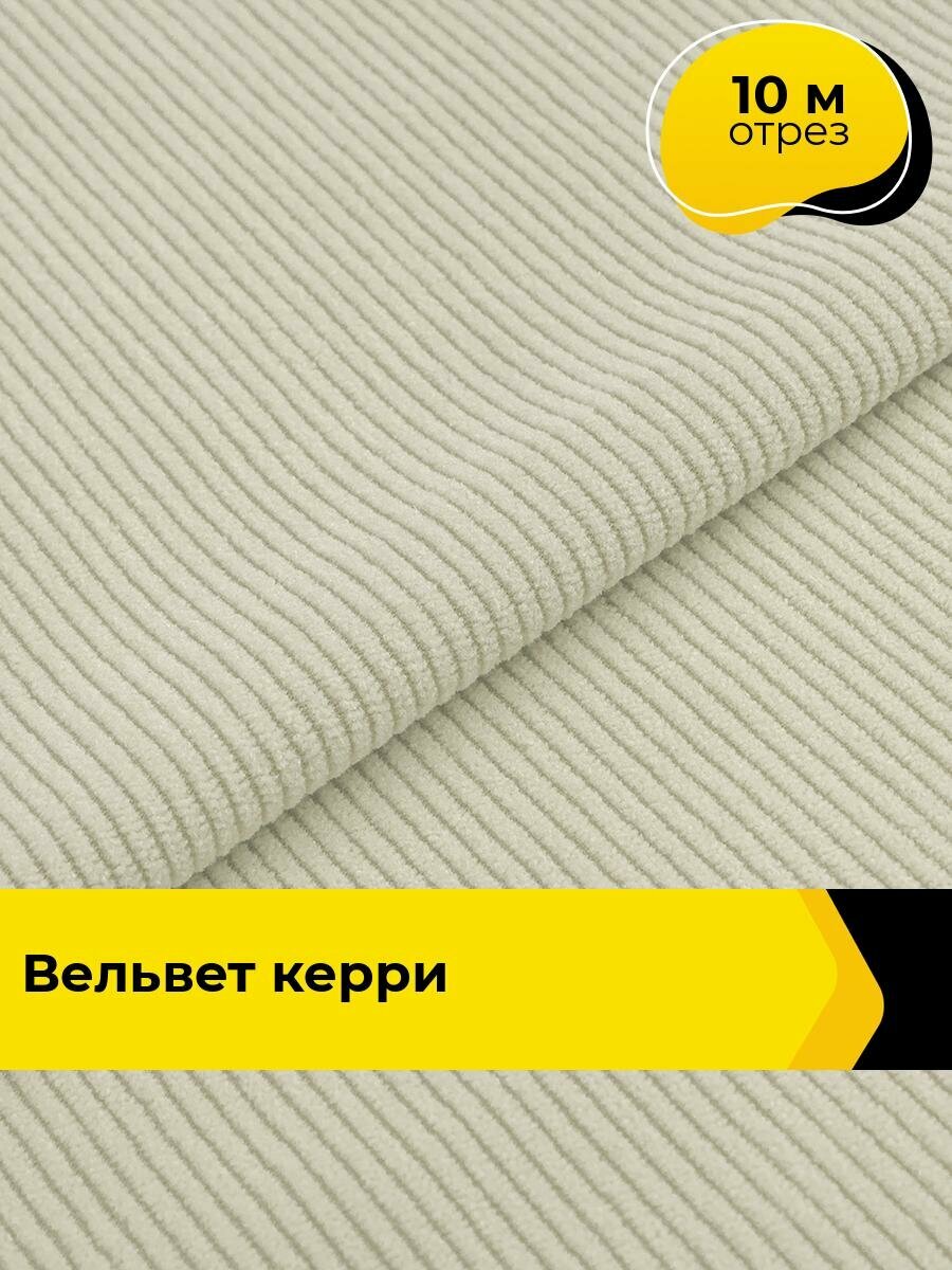 Ткань для шитья и рукоделия Вельвет "Керри", отрез 10 м * 150 см, цвет бежевый
