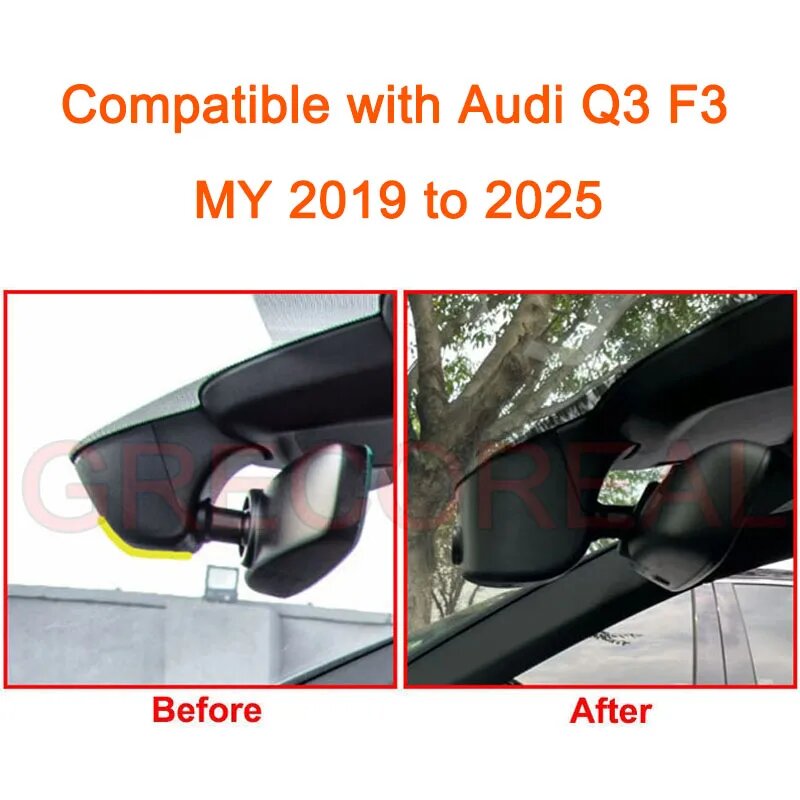 Видеорегистратор GRECOREAL 4K Audi Q3 F3 2019-2025