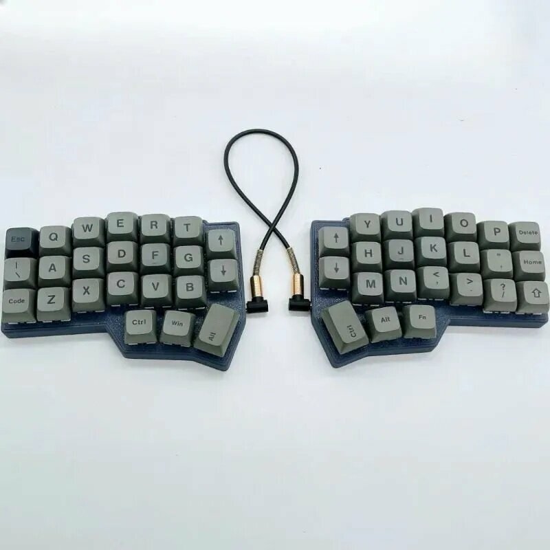 Клавиатура проводная Corne V4, (Leobog Greywood V4), Английская раскладка, черно-серый