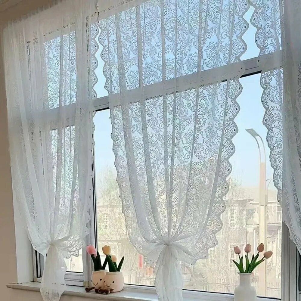 Тюль 145x250 см крепление Липучка, белый — фото 1