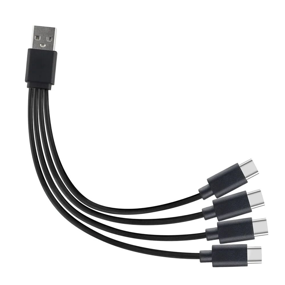 USB Type-C 4 в 1, 20 см, белый — фото 1
