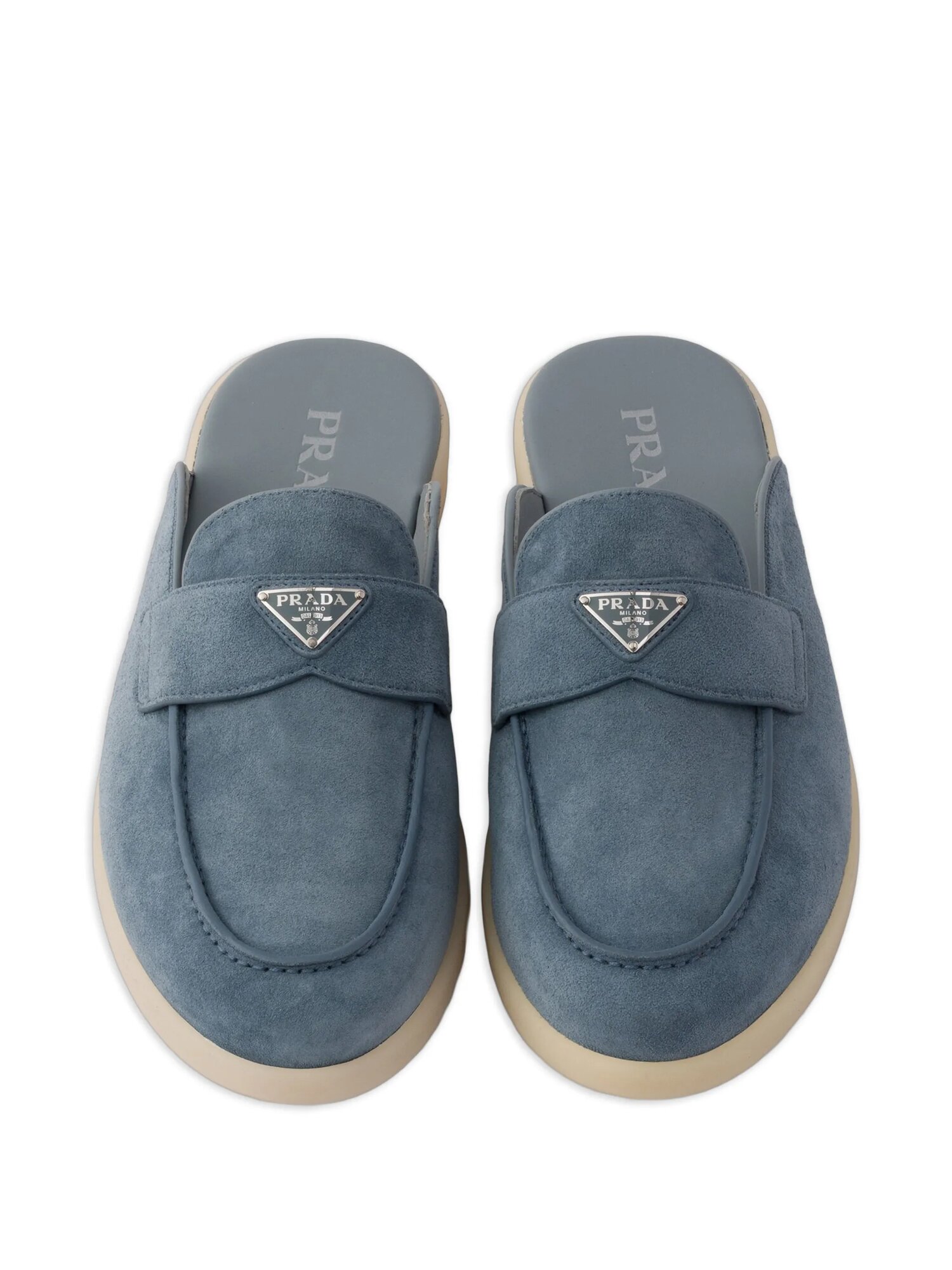 Мюли Prada Suede mules, размер 7.5 UK, blue — фото 1
