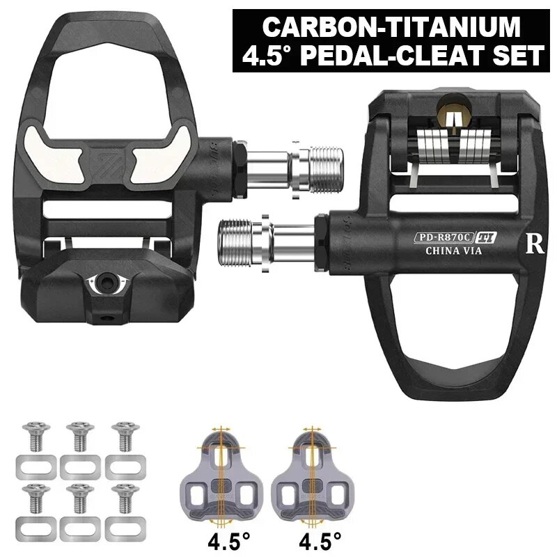 Педали для шоссе BUCKLOS PD-R870, CARBON-4.5DEGREE