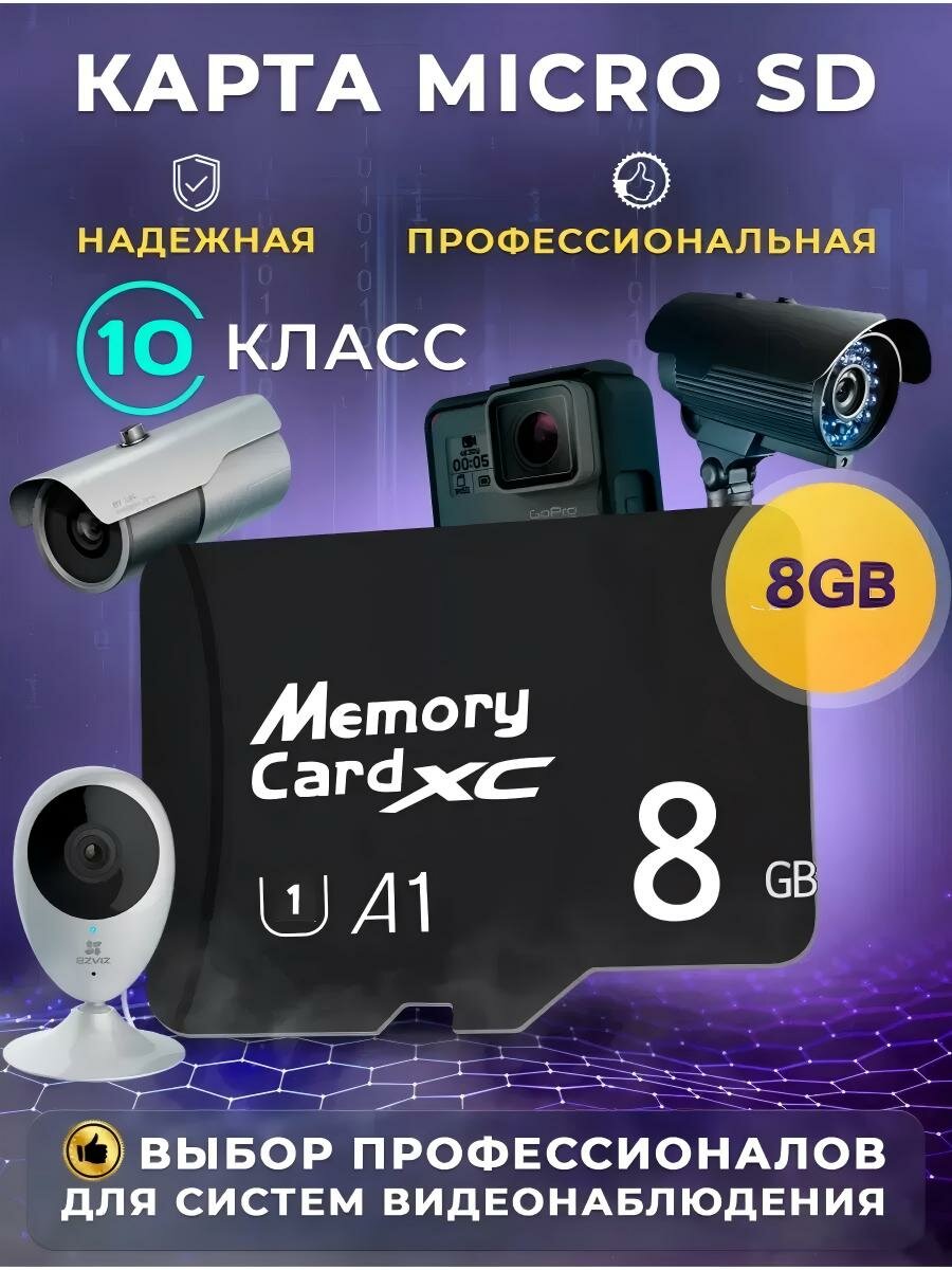 Карта памяти C10, высокоскоростная, для автомобильных регистраторов, детских камер