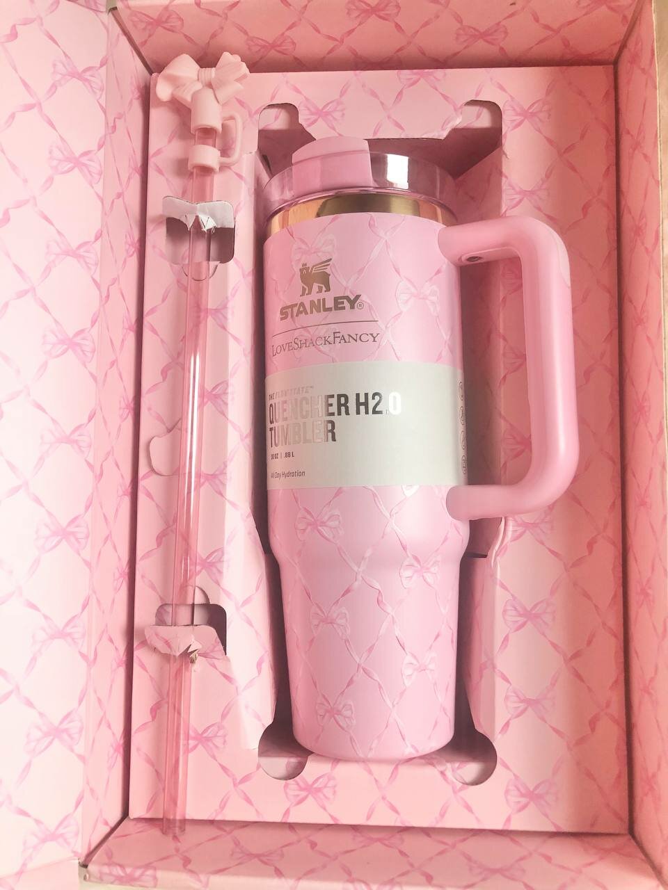 Термокружка STANLE С Цветами Love Snack Fancy в подарочной коробке 30 OZ