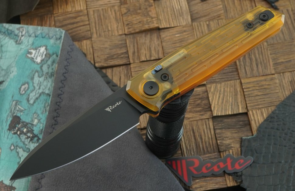 Складной нож Reate Knives PL-6, сталь Nitro-V, Black PVD, рукоять Ultem