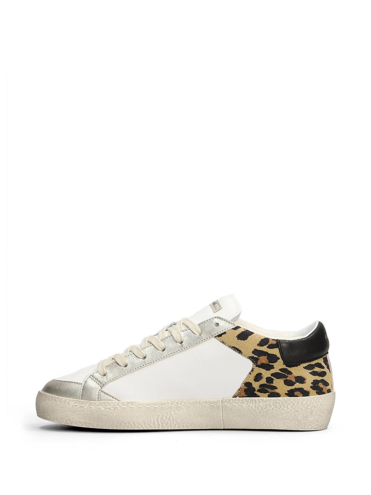 Кроссовки AMA Brand Leopard-print glitter-star sneakers, размер 39, white — фото 1