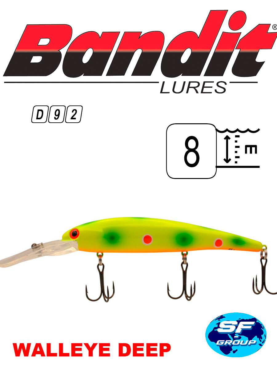 Воблер Bandit Deep Walley 12 см 17,5 гр заглубление 8м #D92
