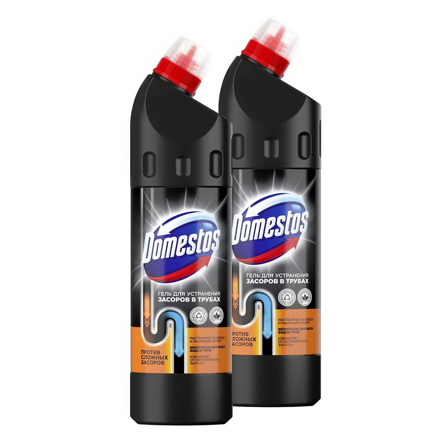 Domestos Средство для Устранения Засоров В Трубах 750мл 2шт 8714100864555/набор