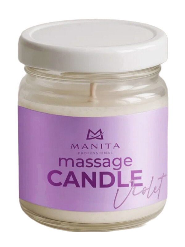 Массажная свеча Manita Professional Violet, натуральный воск, без парафина, 30мл
