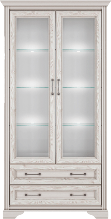 BRW Шкаф Стилиус/Stylius B169-REG2W2S с подстветкой Лиственница сибирская, Лиственница сибирская Лиственница сибирская, Лиственница сибирская