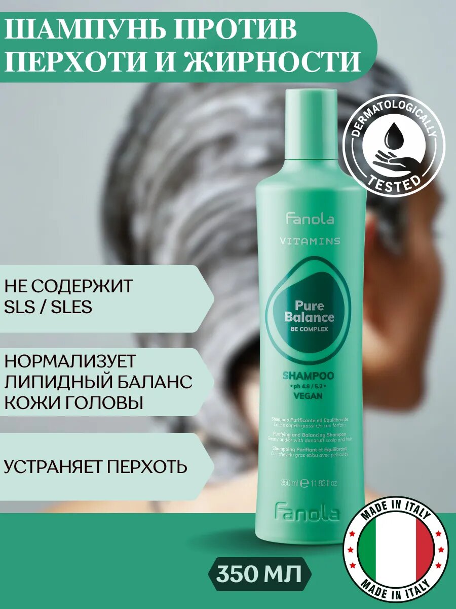 Профессиональный шампунь против перхоти и жирной кожи головы