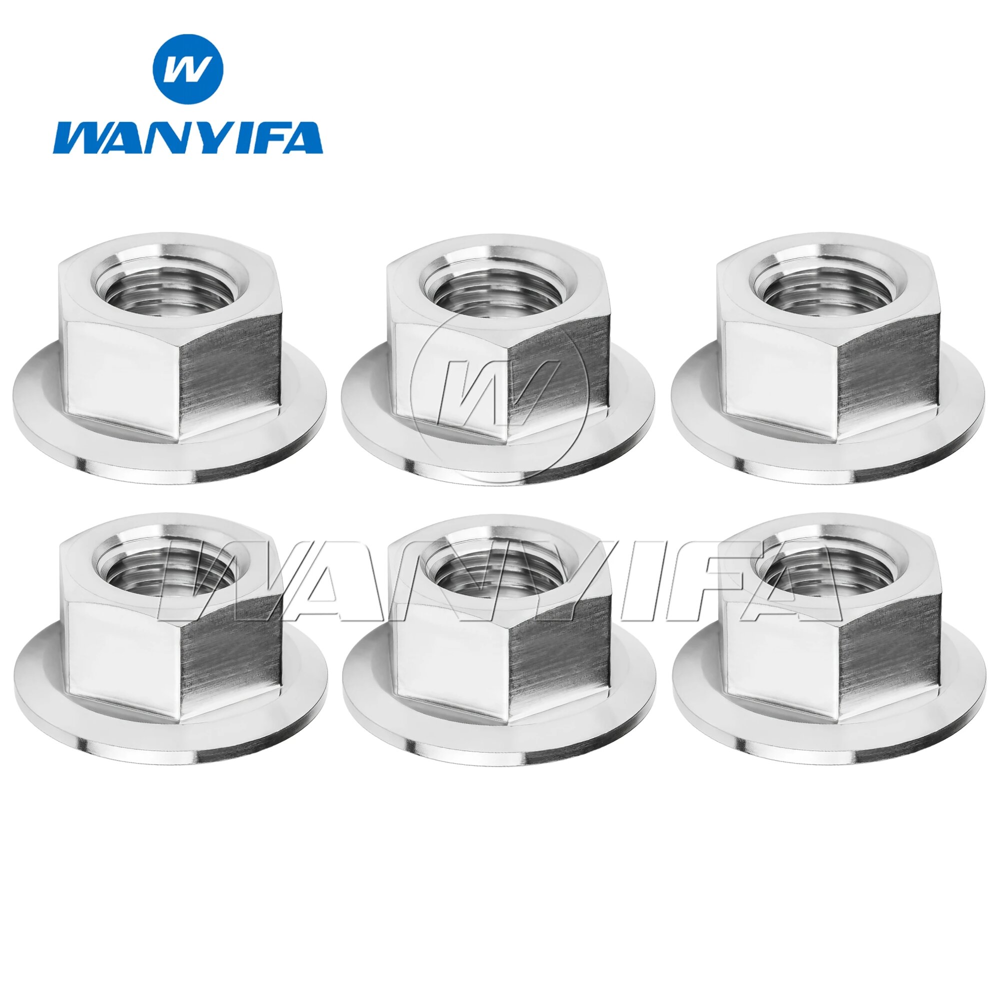 Титановые гайки Wanyifa M8, Titanium, 6 шт.