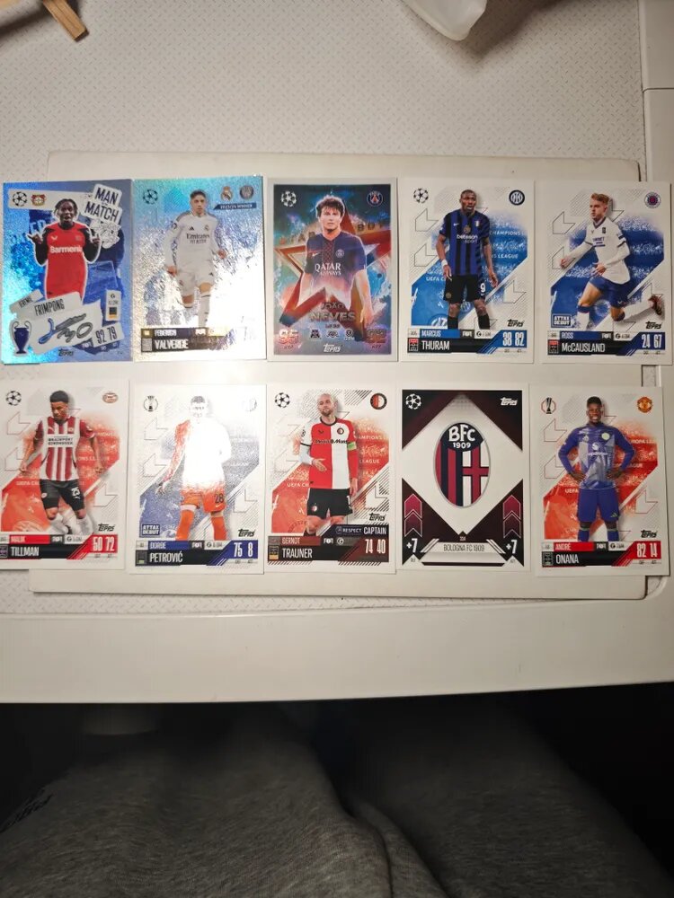 Футбольные карточки Topps MATCH ATTAX(набор из 10 штук)