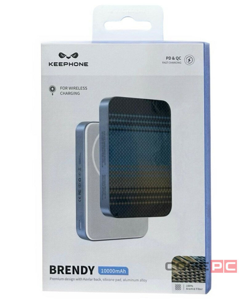 Повербанк Powerbank магнитный с MagSafe Keephone Brendy 10000mAh cиний