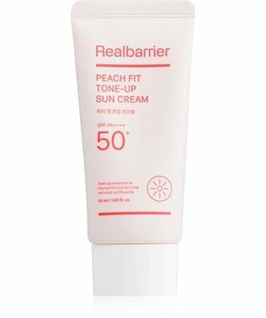 Средство солнцезащитное Real Barrier Peach Fit Tone-Up Sun Cream, 50 мл, spf 50+