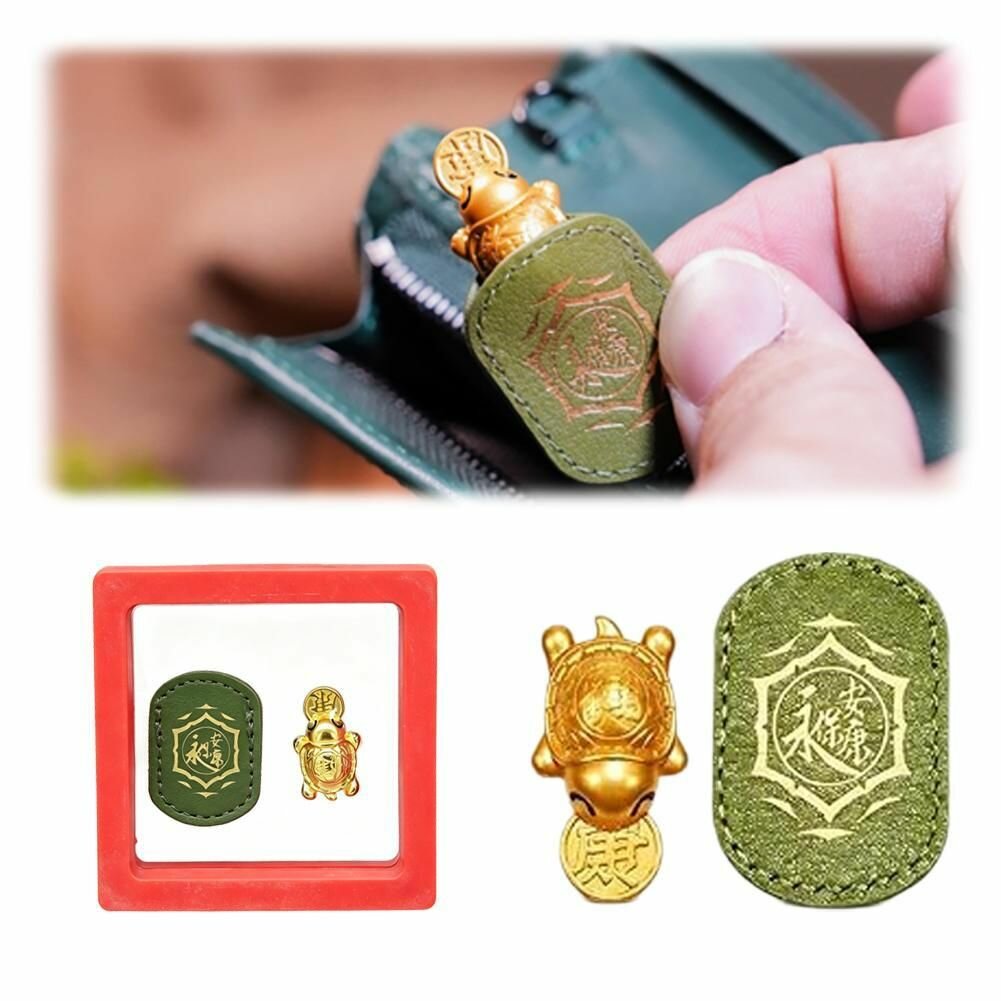 Миниатюрная металлическая фигурка черепахи на удачу