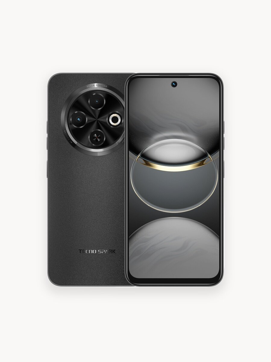 Смартфон Tecno Spark 30C, 128ГБ, 4ГБ, экран 6.67", камера 50МП, чёрный