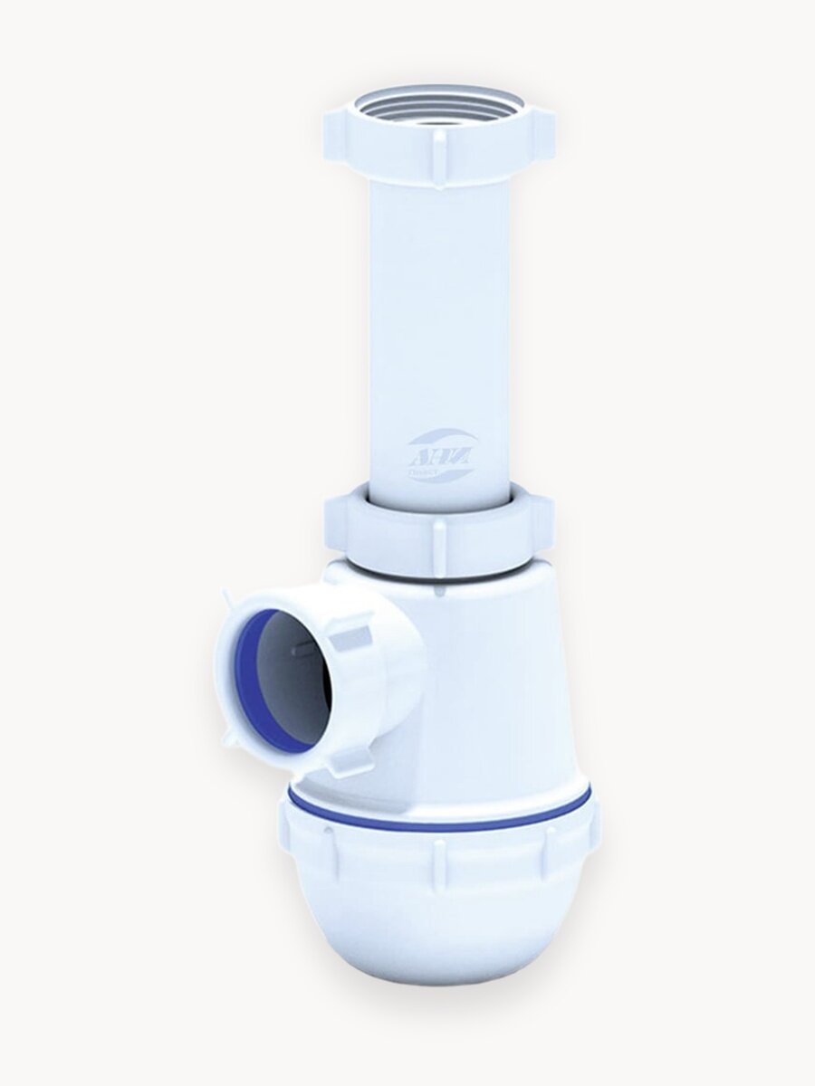 Сифон для умывальника/мойки АНИ Пласт бутылочный, без выпуска, 1 дюйма x 40