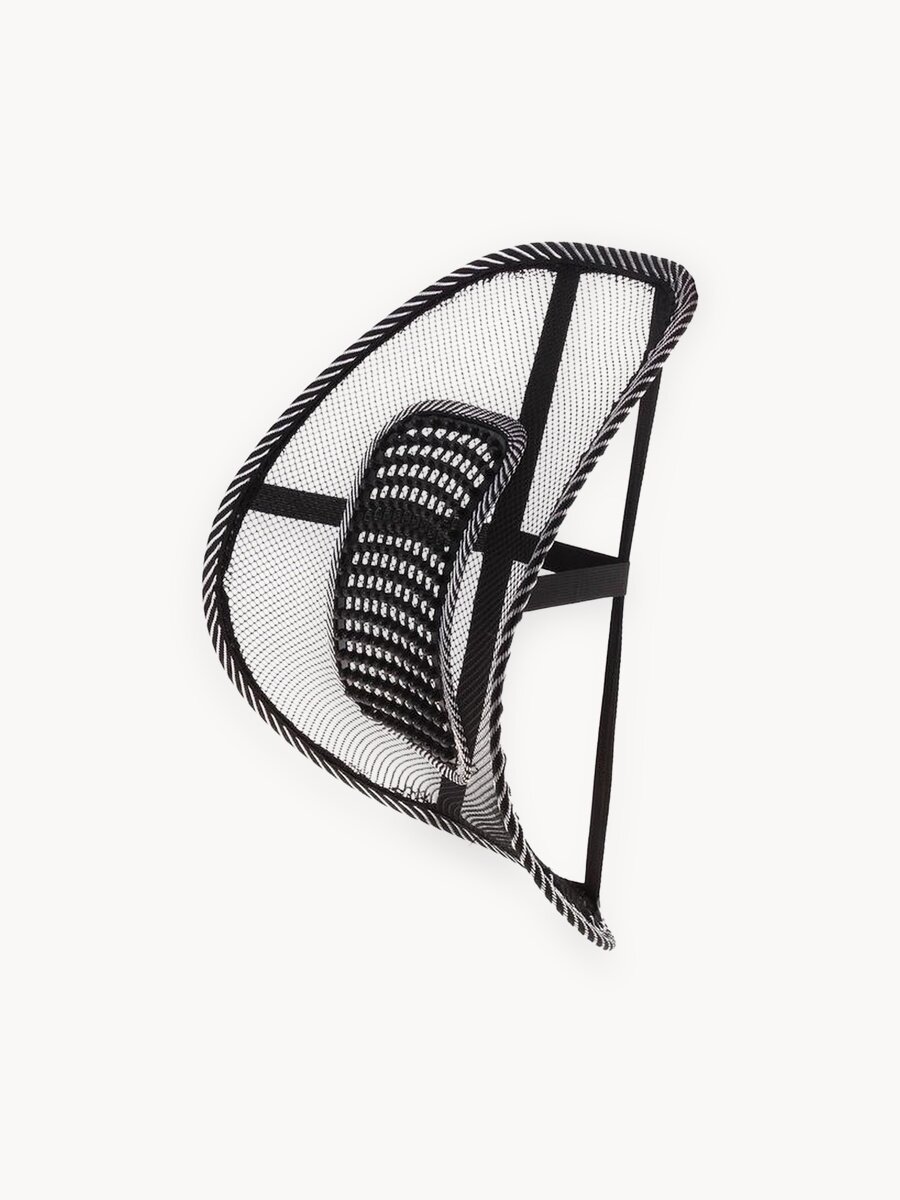 Ортопедическая спинка на сиденье TORSO с массажером на сиденье, черная, 38x39 см