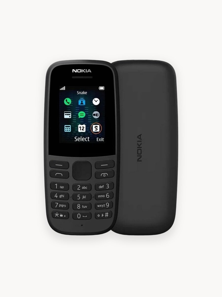 Мобильный телефон Nokia 105 TA-1416, 2 SIM, темно-серый, пластик, влагозащита