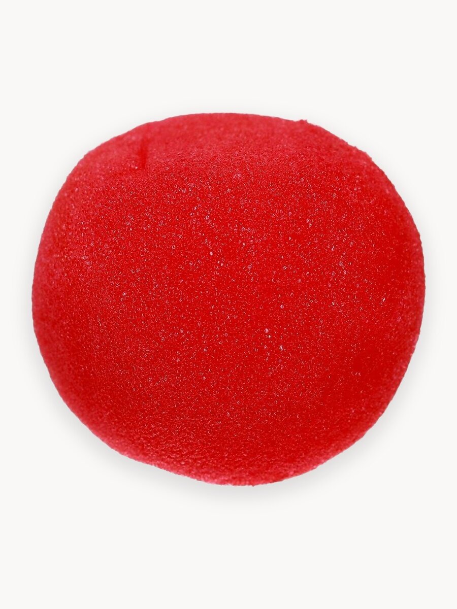 Нос клоуна Страна Карнавалия, поролон, цвет красный, 1 шт, в пакете