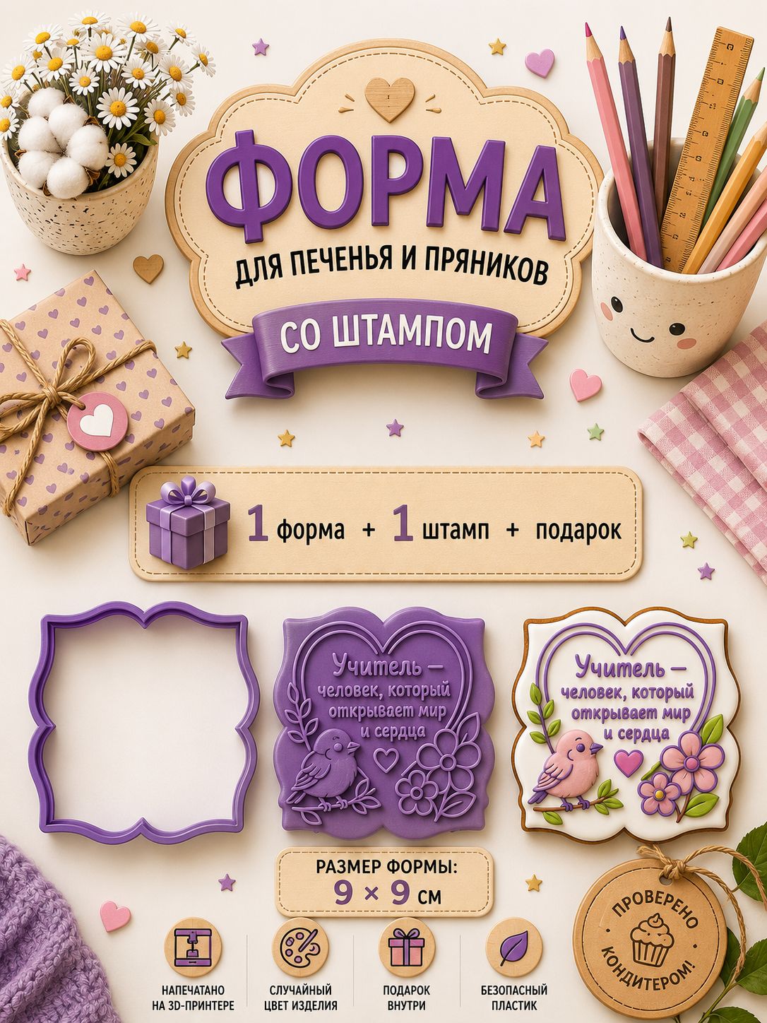Формочка для выпечки печенья и пряников
