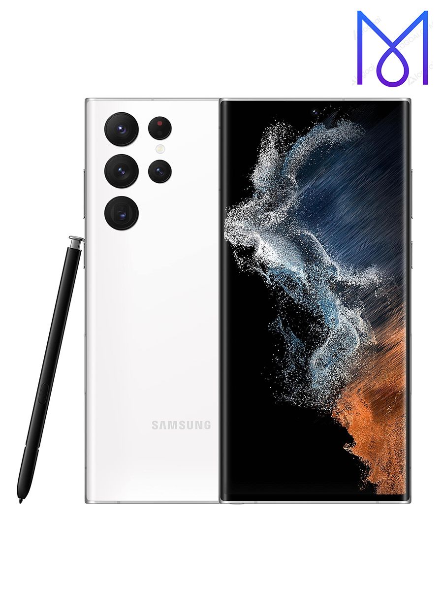 Samsung Смартфон Galaxy S22 Ultra, SM-S908B/DS Двойная SIM-карта, Русская версия, 6.8" EU 12/512 ГБ, Nano-SIM