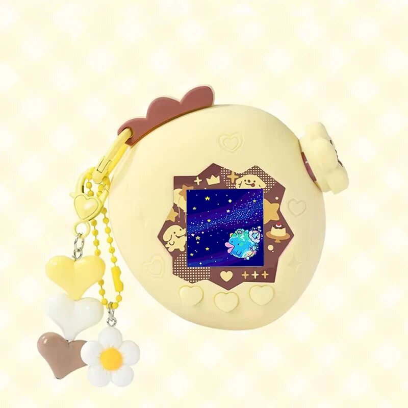 Силиконовый чехол с рисунком фруктов для Tamagotchi Paradise Желтый, Yellow