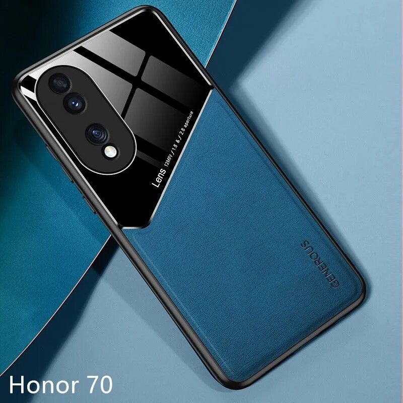 Кожа чехол для Honor 70 Магнитное притяжение внутри ( Хонор 70 ) противоударный чехол