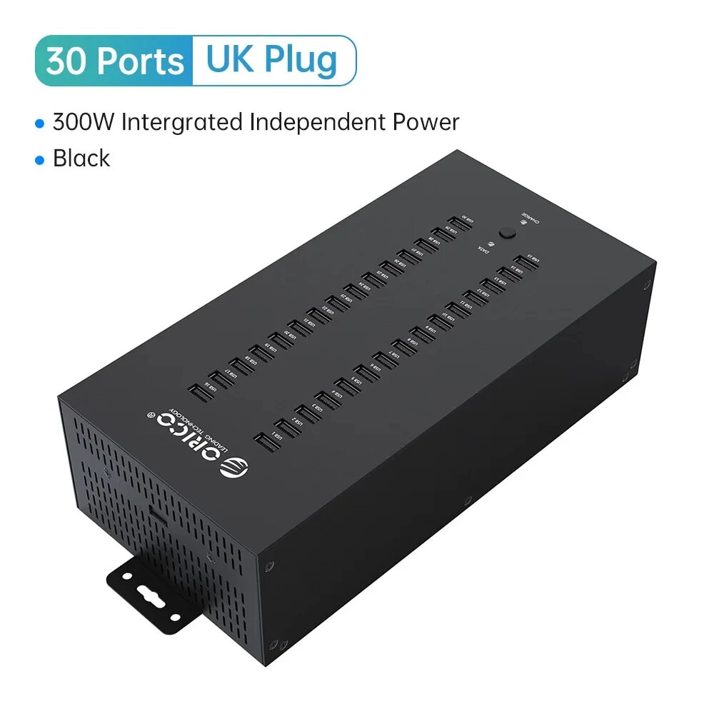 ORICO 30-портовый USB хаб с UK вилкой, 300Вт