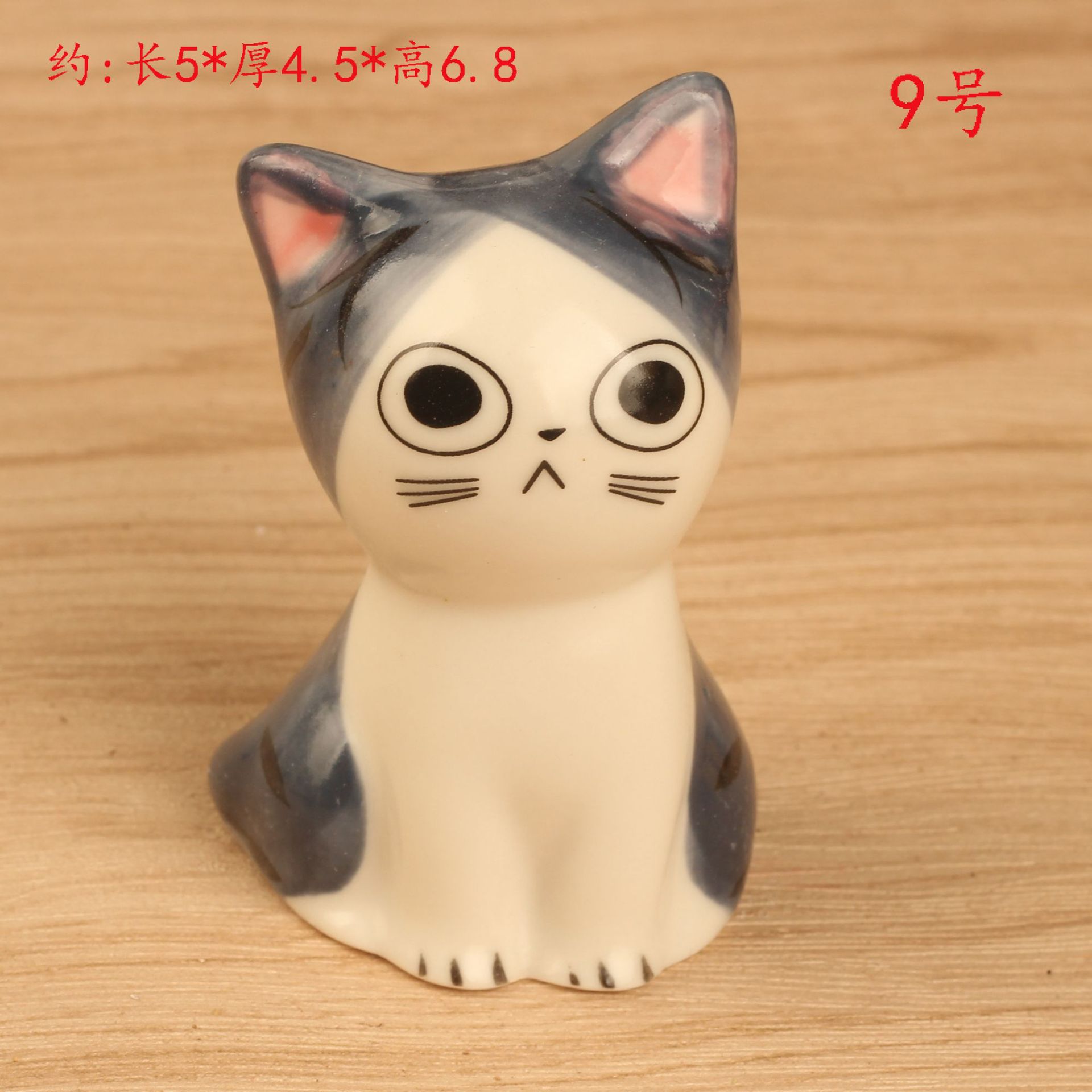Кошечка-сыр-фигурка 9, керамическая антистресс игрушка для стола