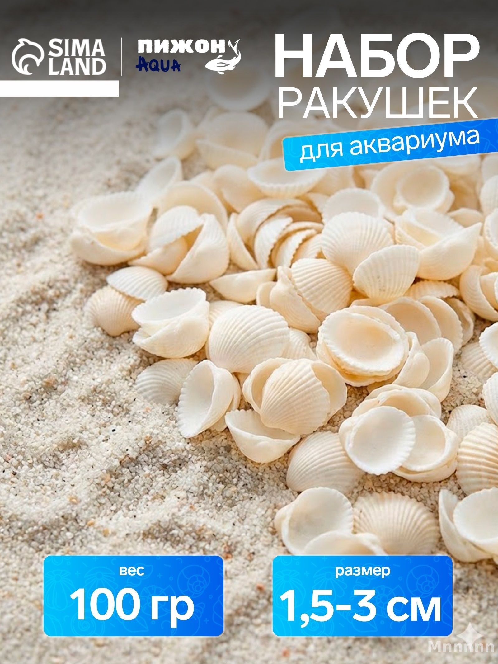 Морские ракушки для декора и творчества, 1,5-3 см, 100 г