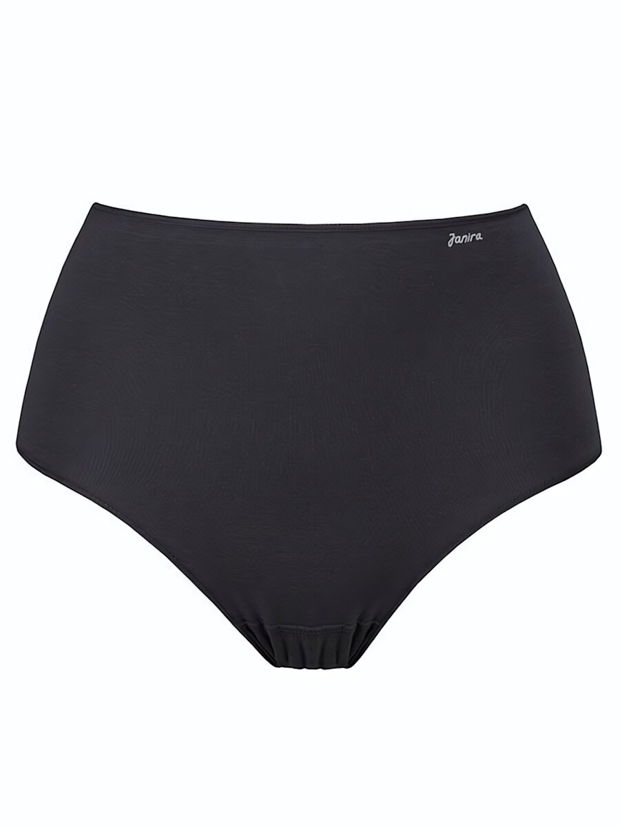 Трусики из эластичной микрофибры, черные, размер L, комфортная высокая талия