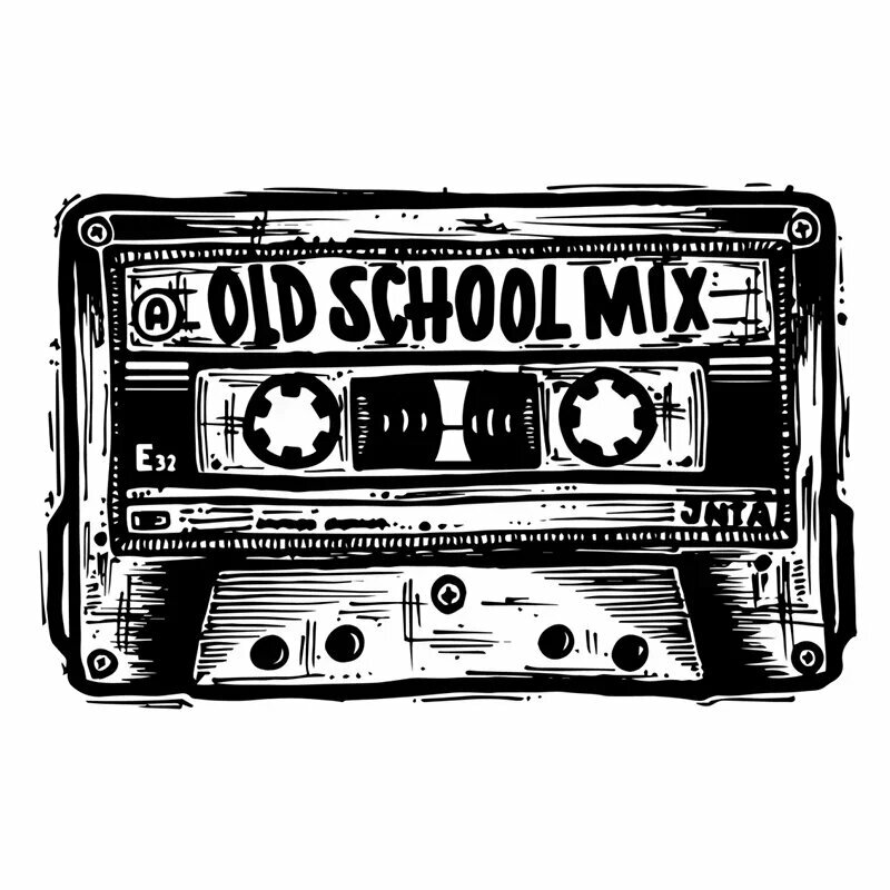 Старая школа водостойкий солнцезащитный крем автомобильная наклейка клейкий аксессуар Style P, 20CM