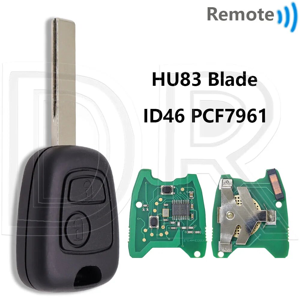 Отличный ID46 PCF7961 433 МГц автомобильный ключ дистанционного управления для Peugeot 107 206 207 306 307 407 для Citroen C1 C2 C3 Saxo Xsara 7961 433 HU83