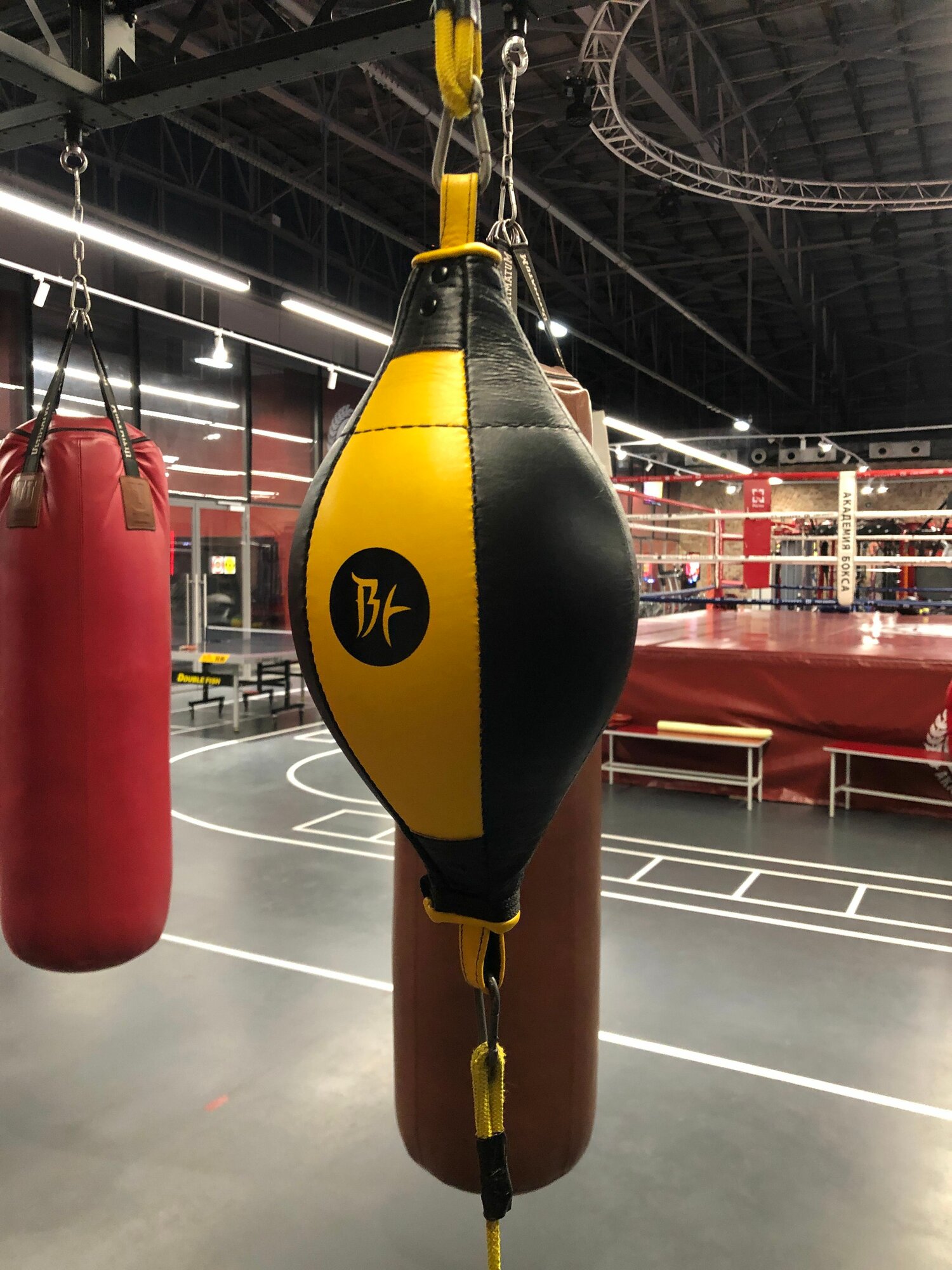 Груша Brand Free Focus кожаная black&yellow