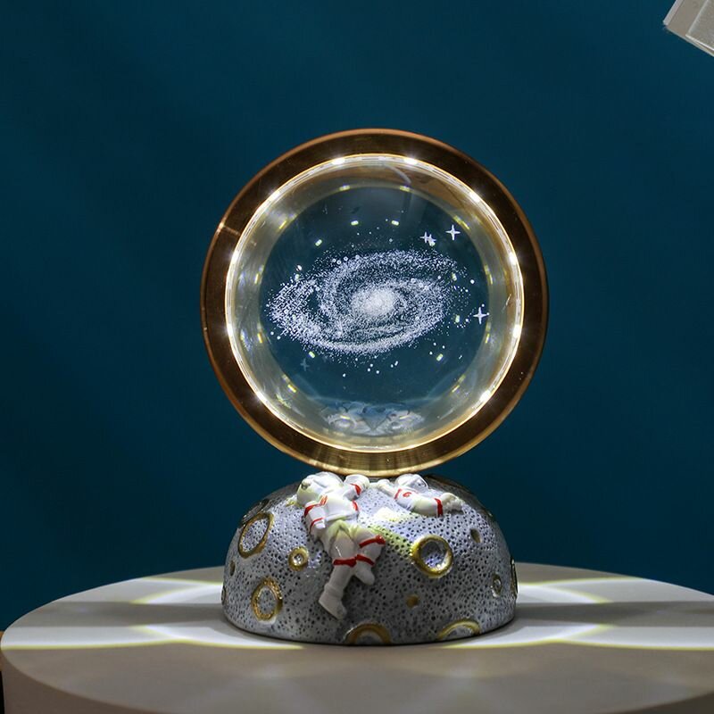 Астронавт 3D резной хрустальный шар вращающийся ночник креативный орнамент астронавта