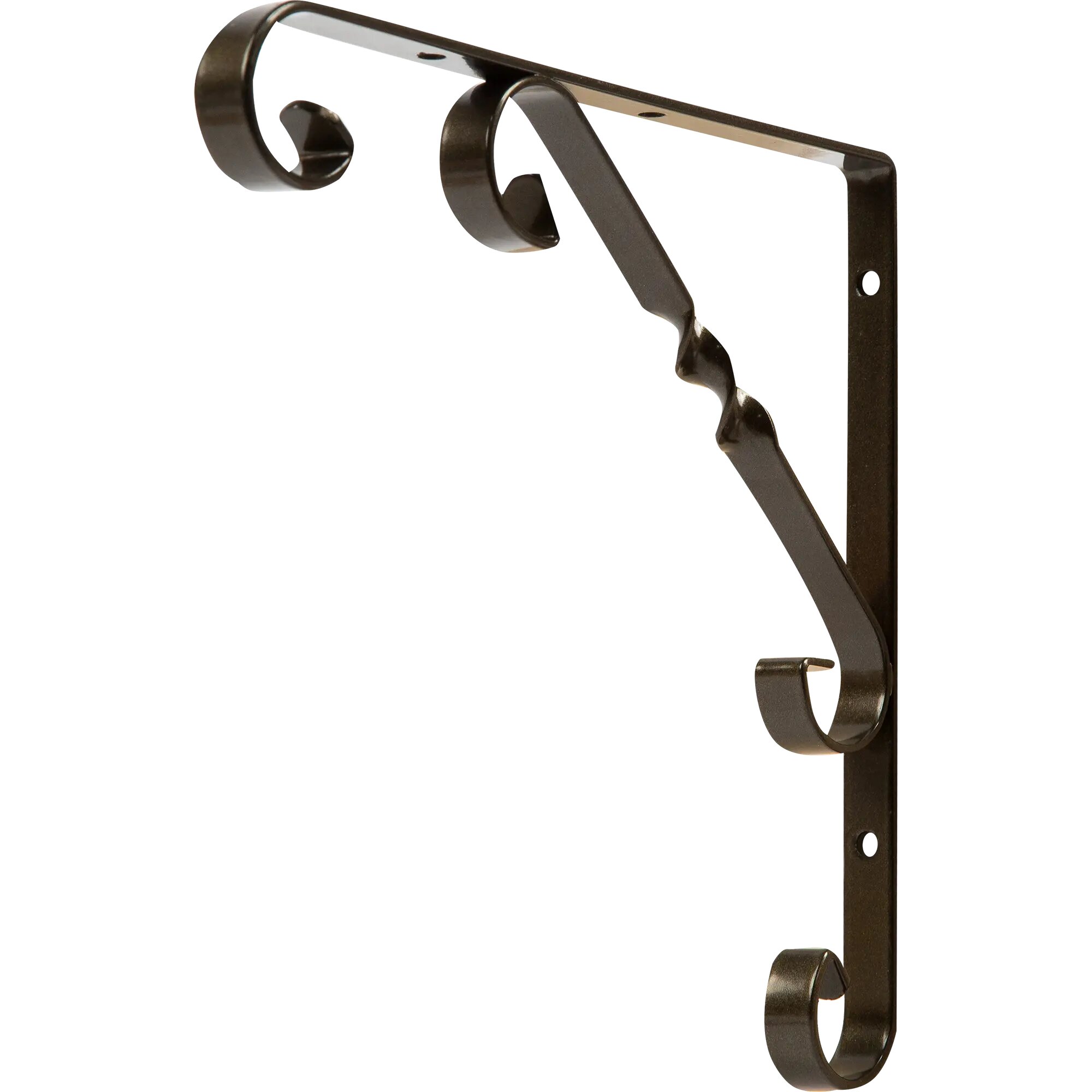 Larvij Орнамент кронштейн для полки 20x20 см металл бронза, нагрузка до 15 кг