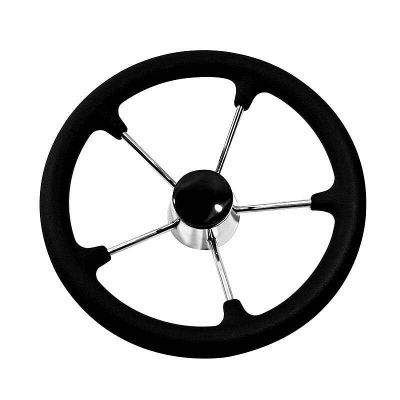 Штурвал для лодки катера или яхты, диаметр 355 мм