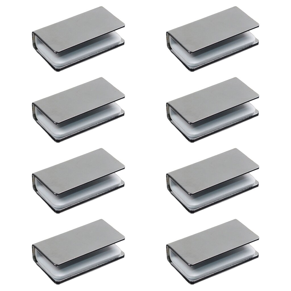 Упаковка из 8 Прочных Магнитных Железных Защелок Стеклянного шкафа С Регулируемым Бескаркасным Зажимом для Фиксации Дверей Запасные Части