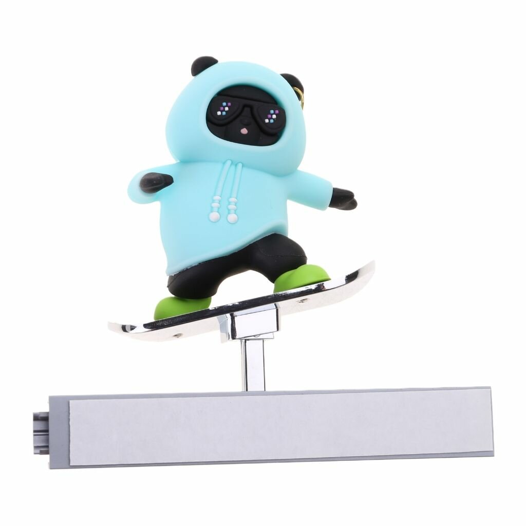 Автомобиль с мультяшным медведем на скейтборде, центральный экран управления, раздвижное украшение-синий