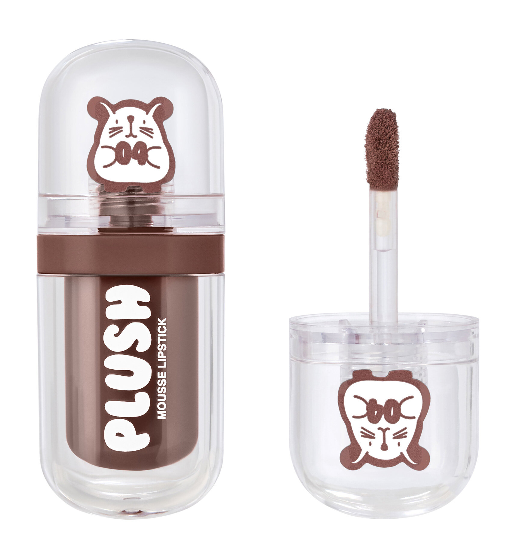 BEAUTY BOMB Помада для губ Plush муссовая, 2,5 г, 04 Дымчатый Серый
