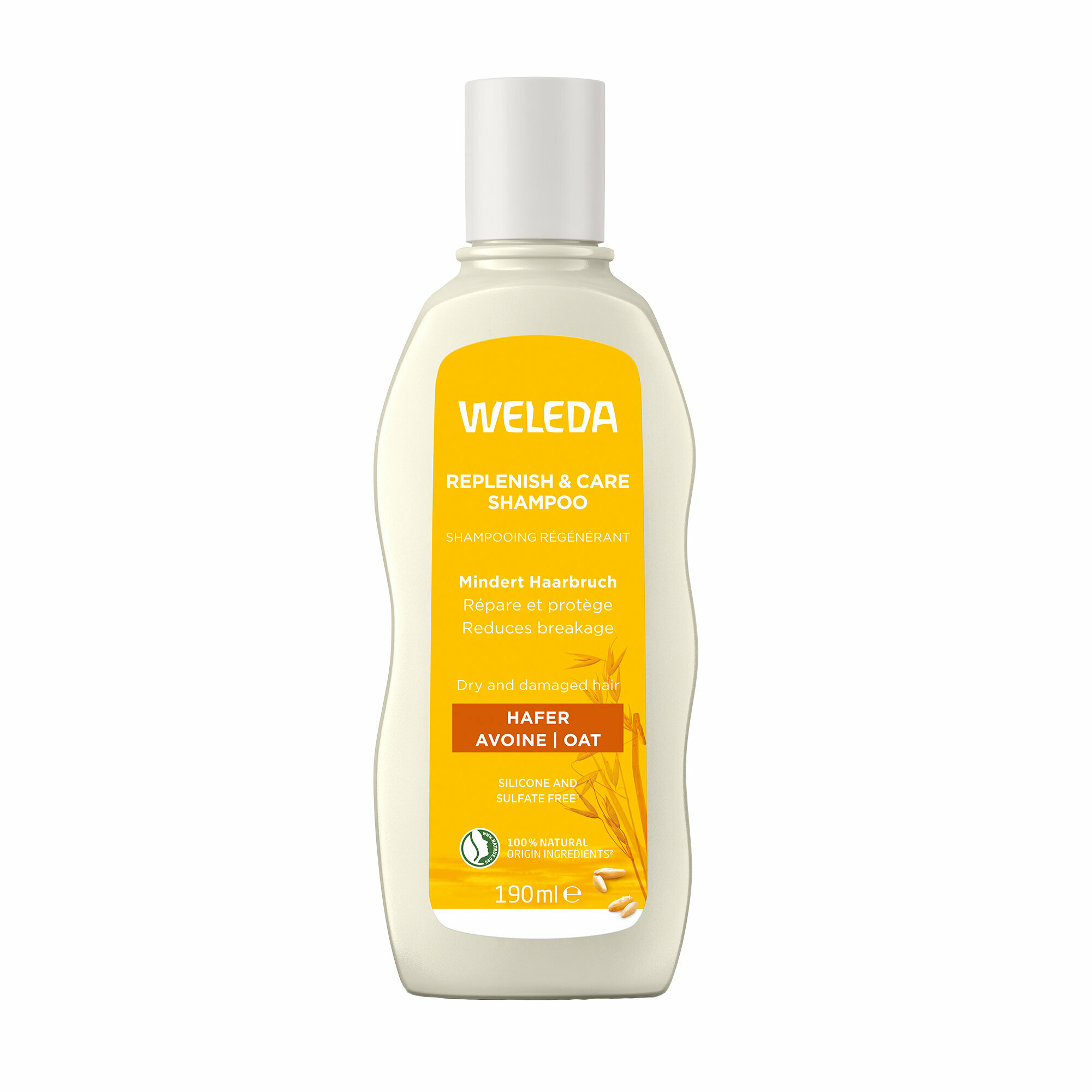 Шампунь-уход Weleda, для сухих и поврежденных волос, с экстрактом овса 190мл