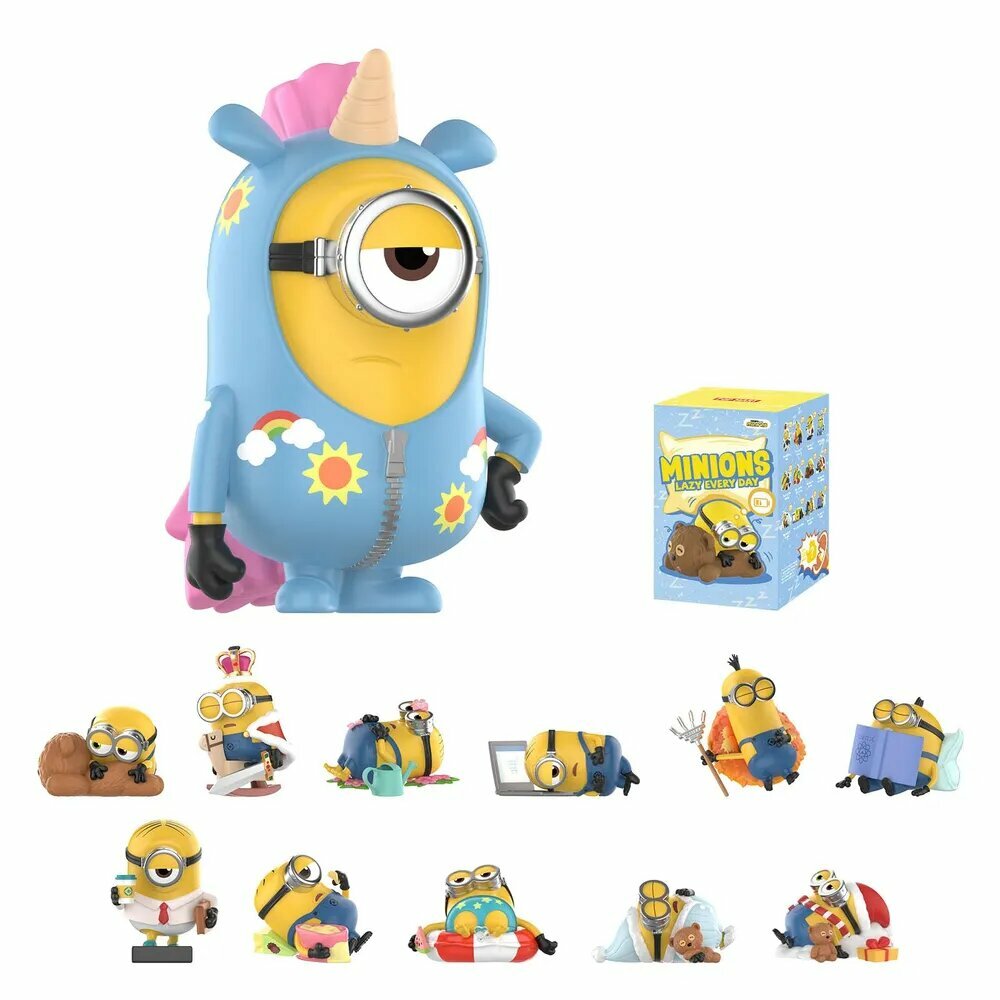 Коллекционная фигурка Слепая коробка POPMART Minions Lazy Every Day Series