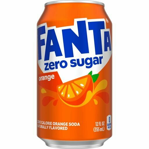 Напиток газированный Fanta Orange ZERO, Фанта, 0.33 л, банка Германия