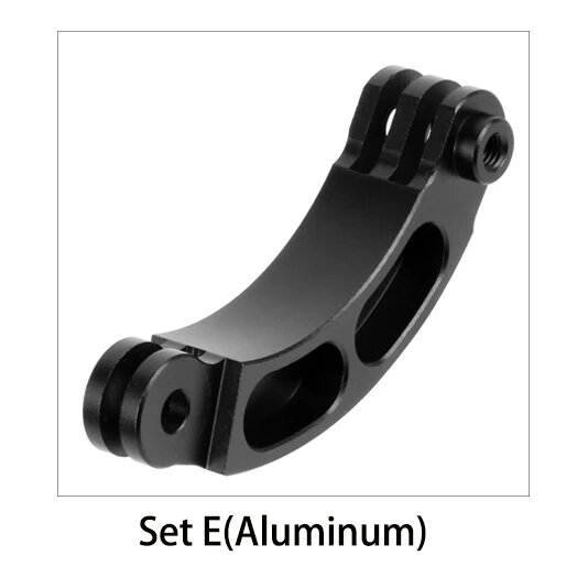 Аксессуары для Gopro 13 12, удлинитель шлема, кронштейн для селфи-палки, изогнутый алюминиевый кронштейн с ЧПУ для камеры Go Pro Hero DJI OSMO