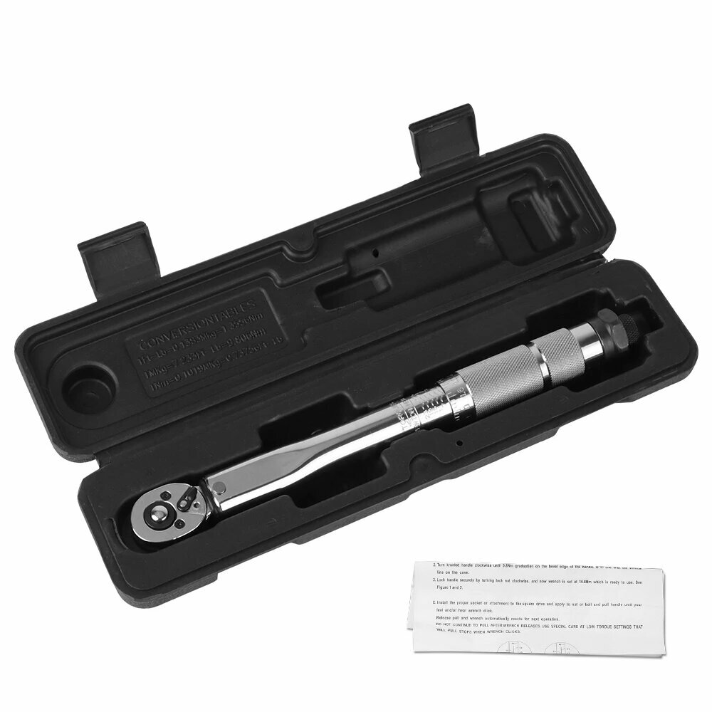 Профессиональный динамометрический ключ 1/4 дюйма, сплав 5-25 Н. м Torque wrench